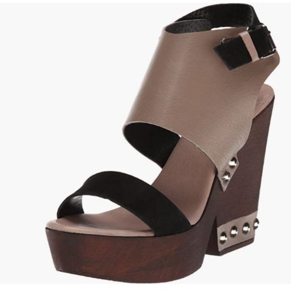 Charles David | Shoes | New Charles David Teishaleather Wood Studs Platform Sandalssize 9 | Poshmark